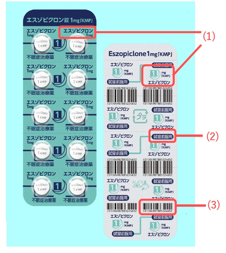 エスゾピクロン錠1mg/2mg/3mg「KMP」｜製品の特徴｜三和化学研究所